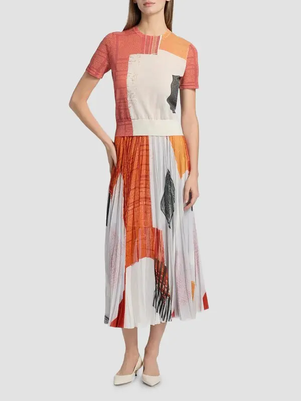 JASON WU Printed Cotton-blend T-shirt