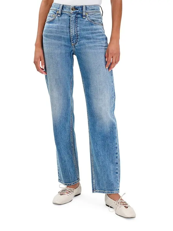 Rag & Bone Harlow Mid-rise Ankle Straight Jeans