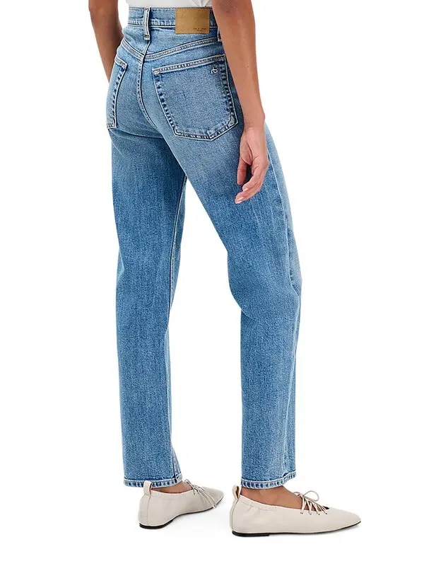 Rag & Bone Harlow Mid-rise Ankle Straight Jeans