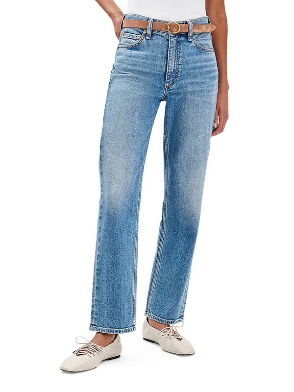 Rag & Bone Harlow Mid-rise Ankle Straight Jeans