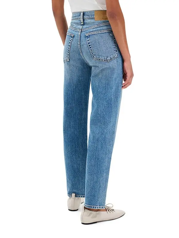 Rag & Bone Harlow Mid-rise Ankle Straight Jeans
