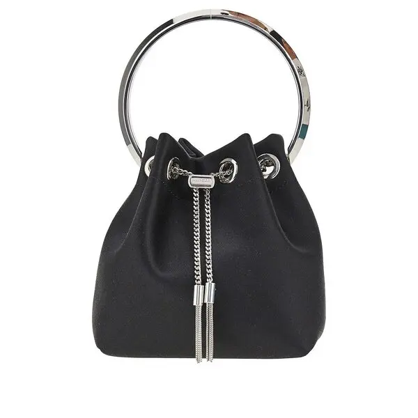 JIMMY CHOO Bon Bon' Satin Mini Bag - Black