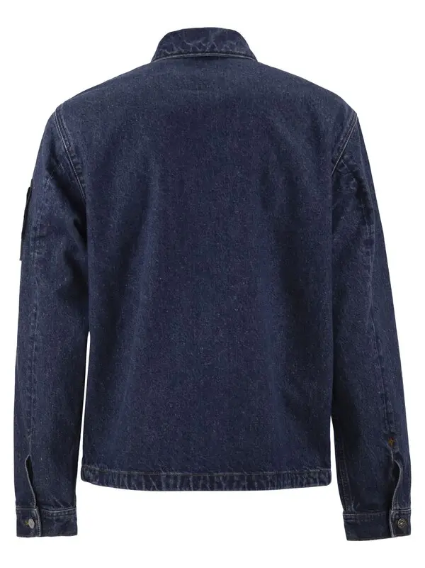 Stone Island Denim Jacket With Patch Pockets - Multicolor