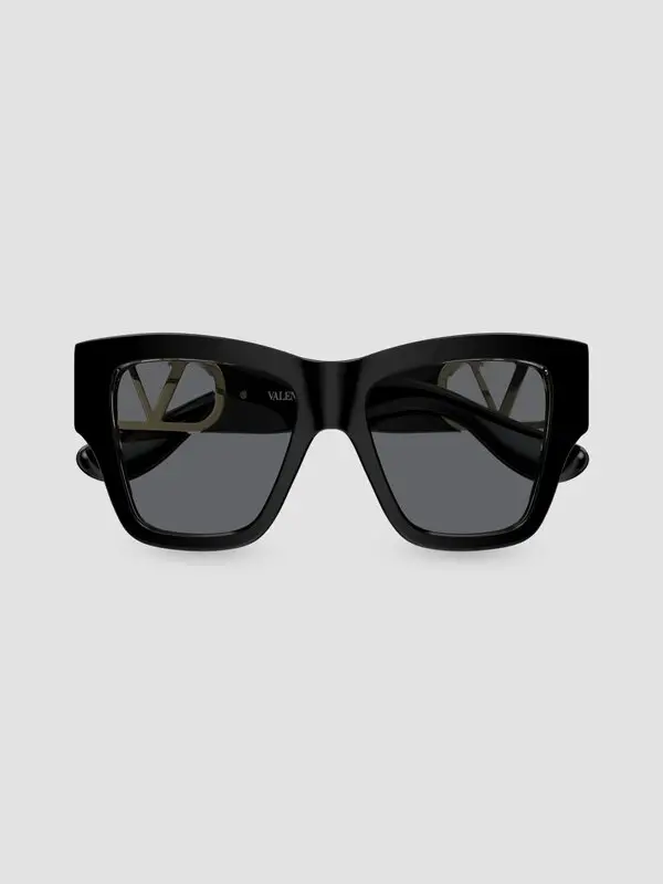 Valentino Garavani V Logo Vg0052s V Combi 53mm Butterfly Sunglasses - Black