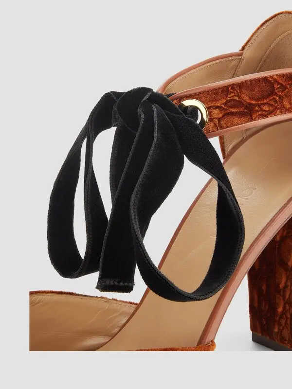 Ulla Johnson Corinna 85mm Bow Textured Pumps