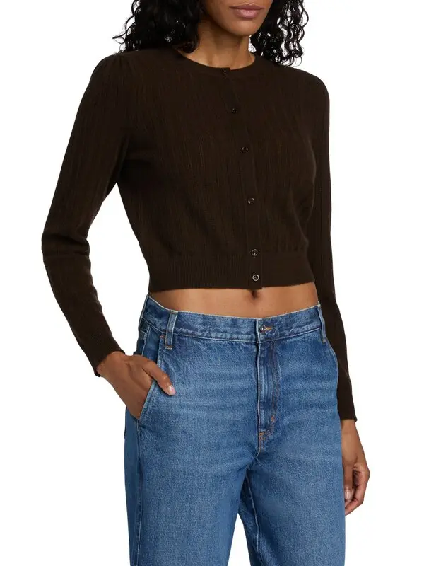 FRAME The Ladder Pointelle Cardigan