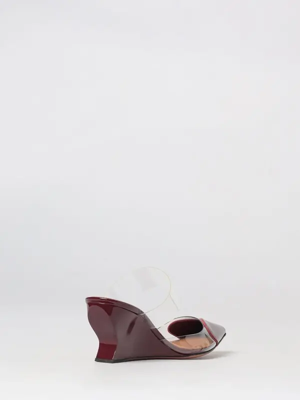 Alaïa Alai�a Le Cœur Patent Leather Wedge Mules With Almond Toe