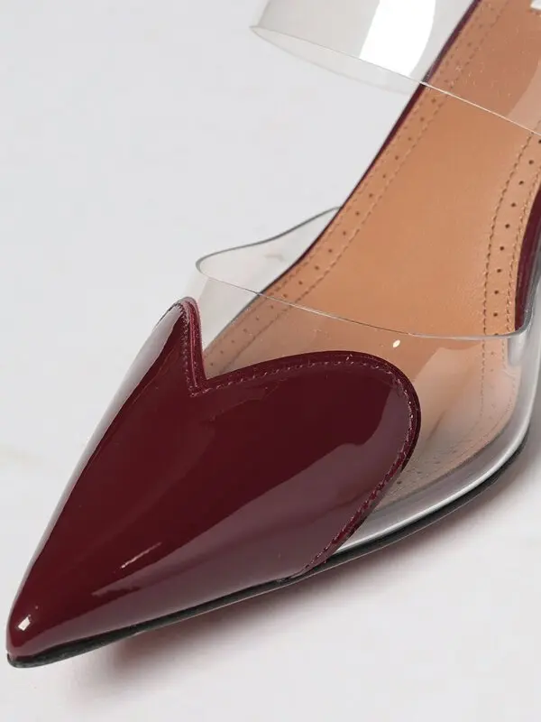 Alaïa Alai�a Le Cœur Patent Leather Wedge Mules With Almond Toe