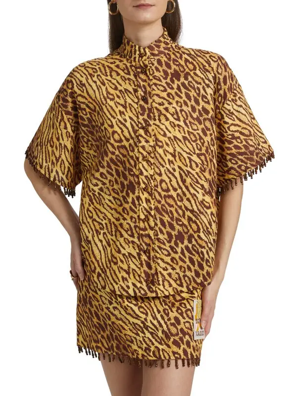 Zimmermann Coco Print Cotton Cover-up Shirt