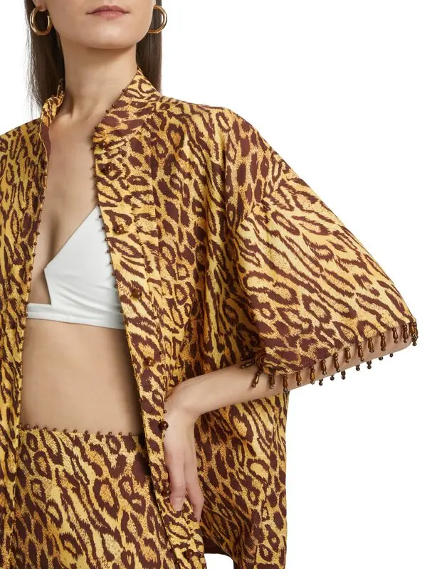 Zimmermann Coco Print Cotton Cover-up Shirt