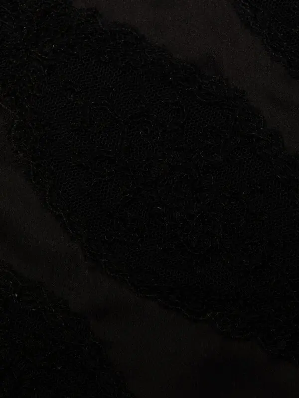 LoveShackFancy Sanna Lace-trimmed Satin Minidress