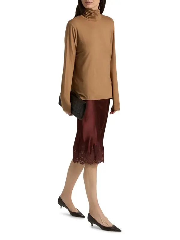 Majestic Filatures Soft Touch Back Pleat Turtleneck Sweater
