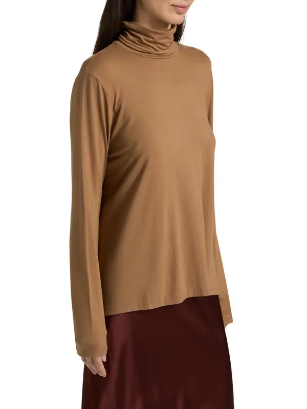 Majestic Filatures Soft Touch Back Pleat Turtleneck Sweater