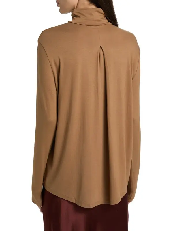 Majestic Filatures Soft Touch Back Pleat Turtleneck Sweater