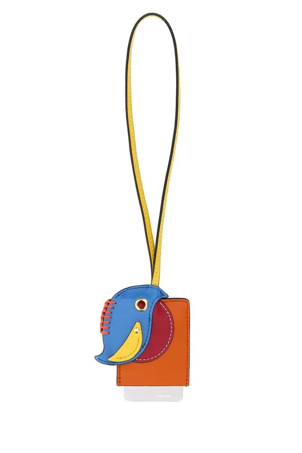 Prada Multicolor Calf Leather Handbag Charm Key Ring - Multicoloured
