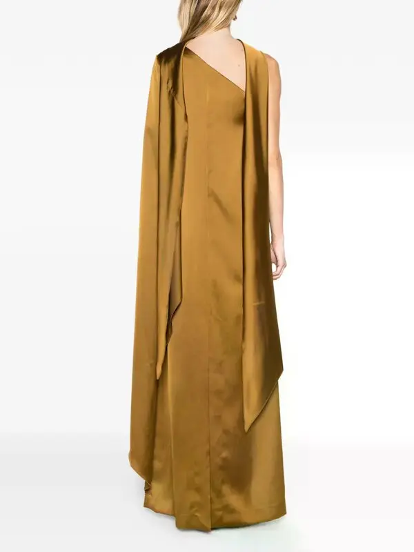 Solace London The Newman Maxi Dress In Gold - Yellow