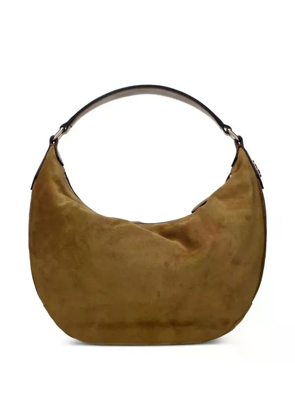 JIMMY CHOO Suede Crescent Tote Bag