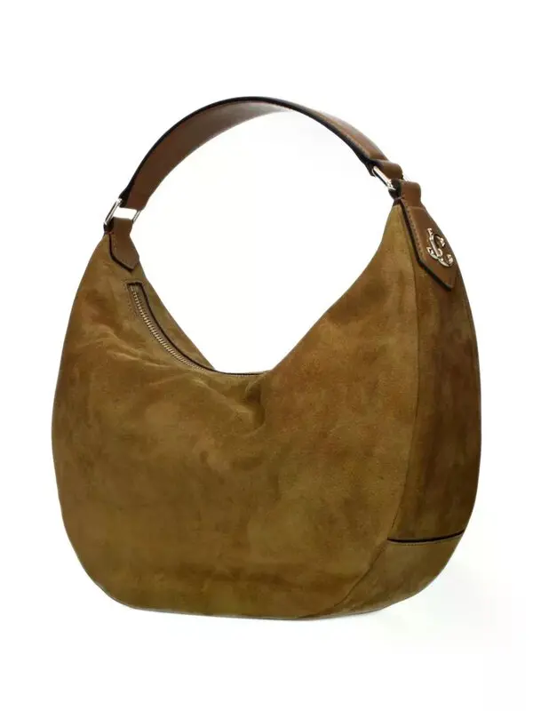 JIMMY CHOO Suede Crescent Tote Bag