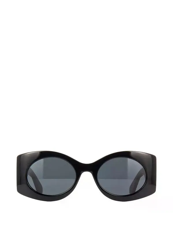 Gucci Double G Oval-frame Sunglasses - Black
