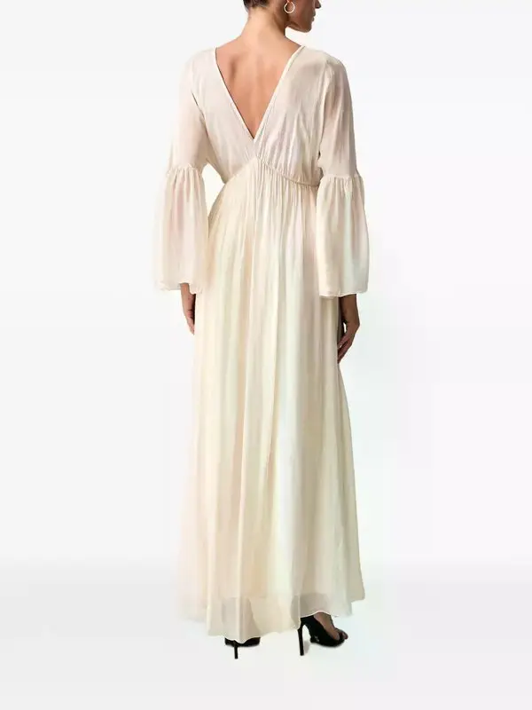 HAVEONE V-neck Bell-sleeve Maxi Dress
