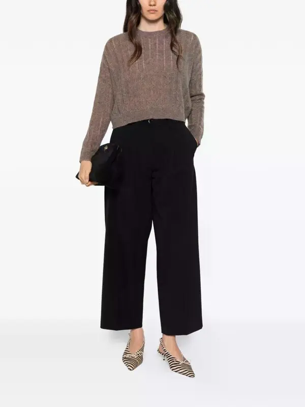 NINE:INTHE:MORNING Rubino Pleated Wide-leg Trousers