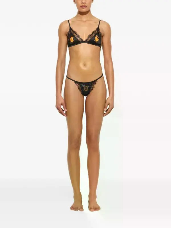 Emilio Pucci Lace-trim Silk Bralette
