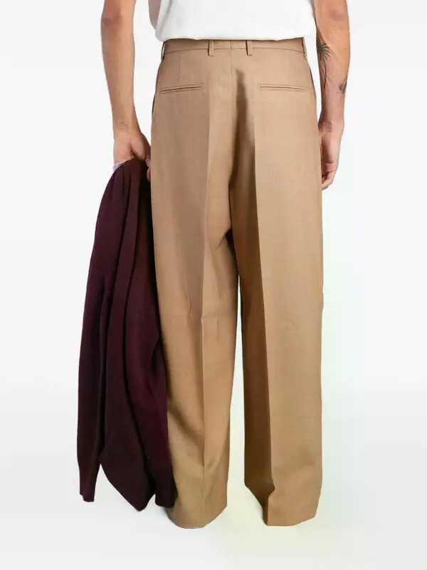 LANEUS Pleated Wide-leg Trousers
