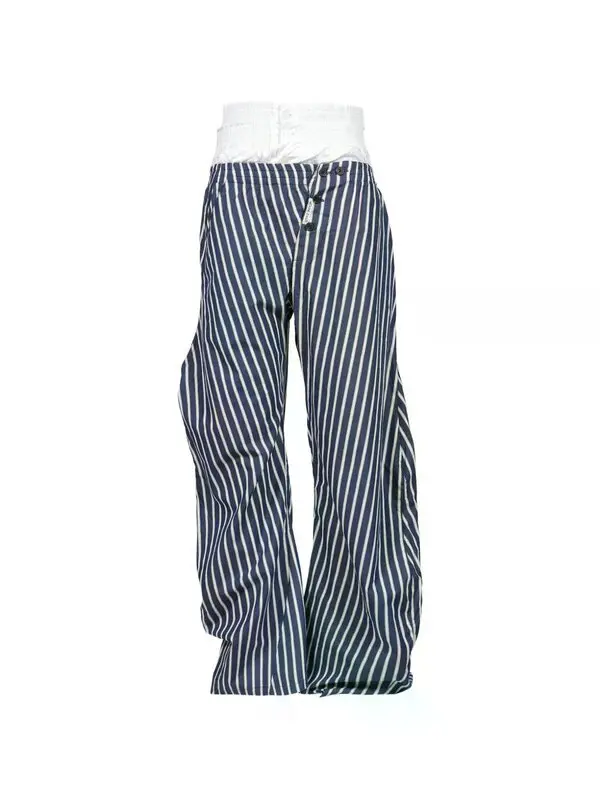 Natasha Zinko Striped Stacked Trousers - Blue