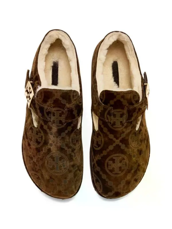 Tory Burch Mellow Shearling Mary Jane Shoes - Brown