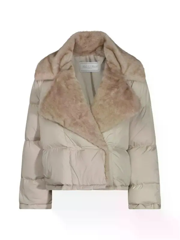 Antonelli Firenze Faux-fur Trim Puffer Jacket - Neutrals