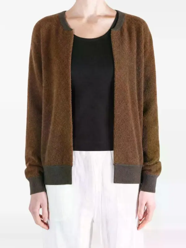 Frenckenberger Bouclé-knit Zip-up Cardigan