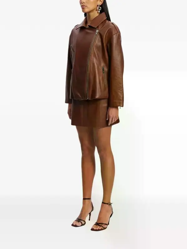 WEST 14TH New Yorker Leather Biker Jacket
