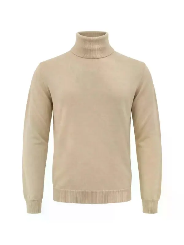 FRANZESE COLLECTION Stefano De Martino Ribbed Turtleneck Sweater - Neutrals