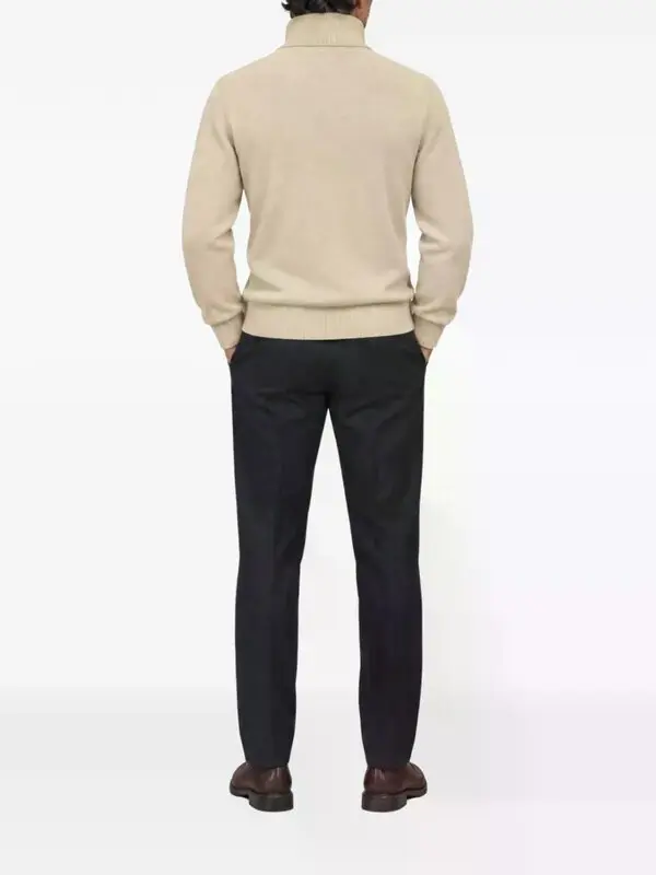 FRANZESE COLLECTION Stefano De Martino Ribbed Turtleneck Sweater - Neutrals