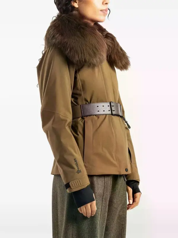Moncler Vizelles Shearling-trimmed Ski Jacket - Green