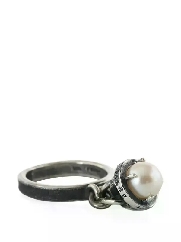 DETAJ Pearl-embellished Charm Ring - Silver