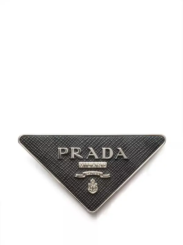 Prada Saffiano Belt Buckle Custom Belts - Silver