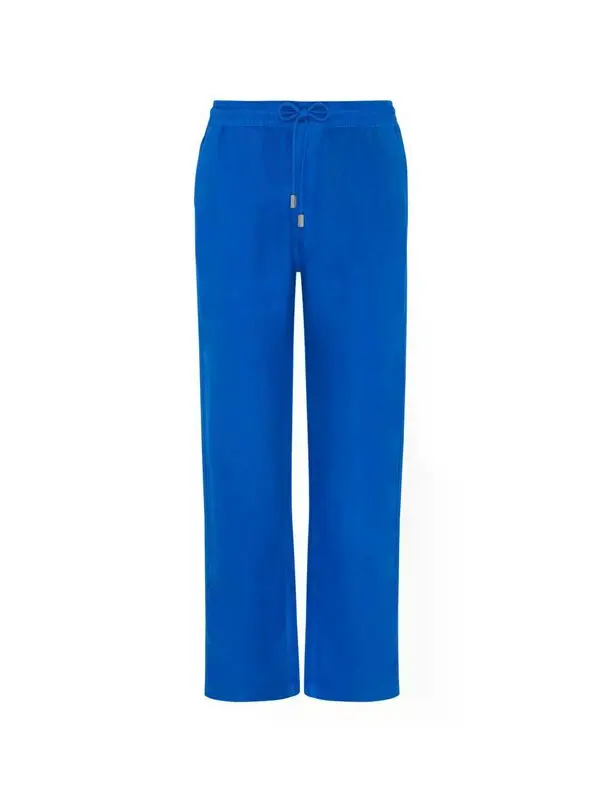 Vilebrequin Pacha Drawstring-waist Linen Trousers - Blue