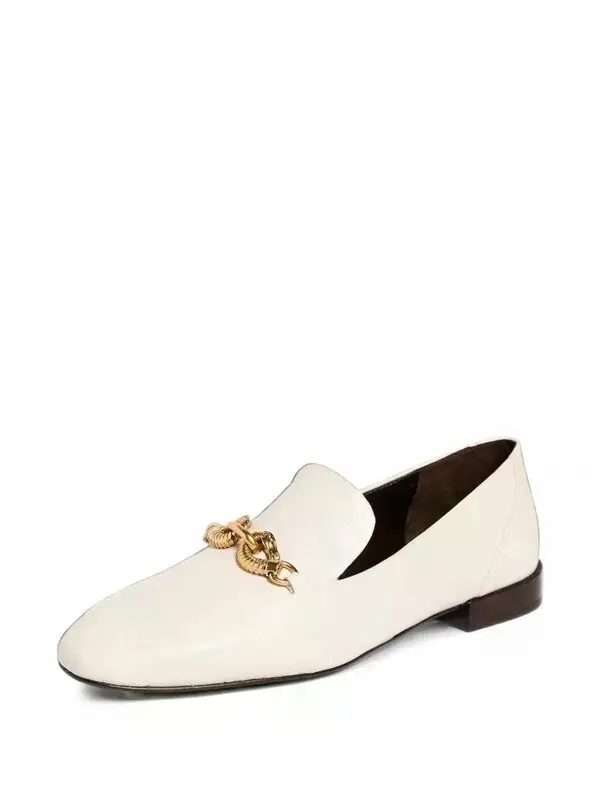 Tory Burch Jessa Horsebit Leather Flat Loafers - Neutrals