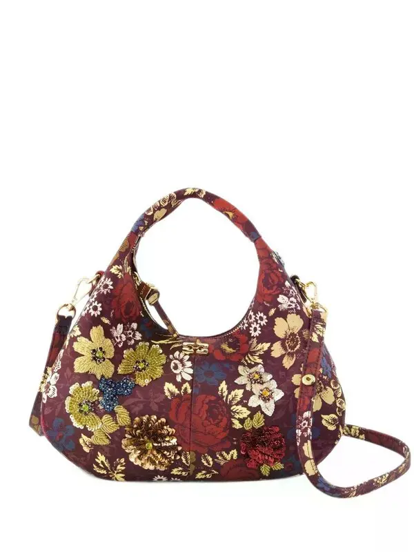 GANNI Floral-print Sequin-embellished Tote Bag