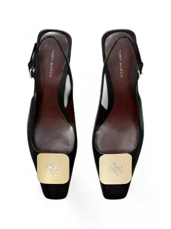 Tory Burch Georgia Logo-plaque Slingback Pumps