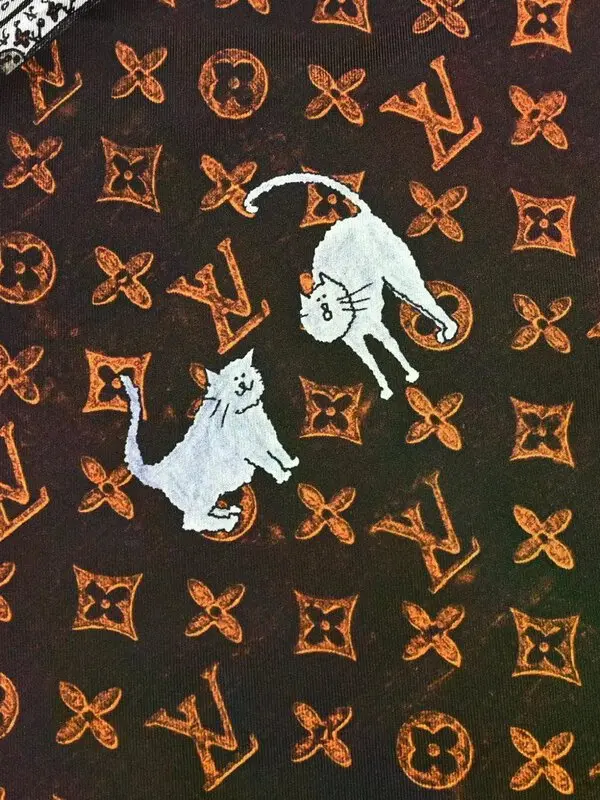 LOUIS VUITTON 2019 Monogram Cat Straight-leg Trousers