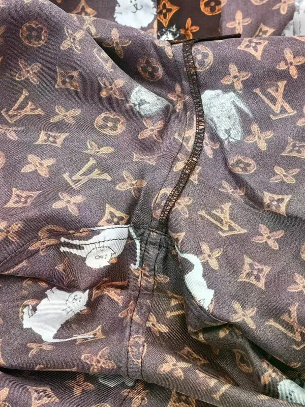 LOUIS VUITTON 2019 Monogram Cat Straight-leg Trousers
