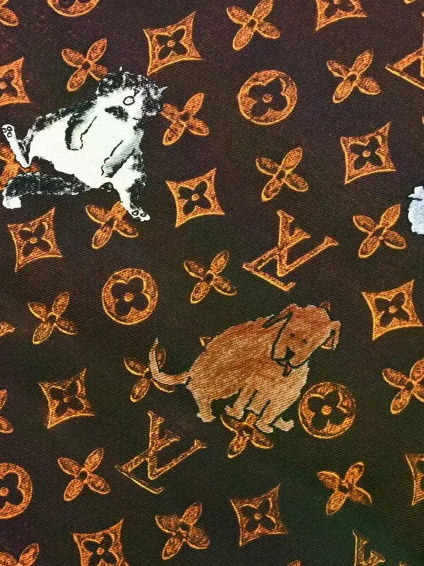 LOUIS VUITTON 2019 Monogram Cat Straight-leg Trousers