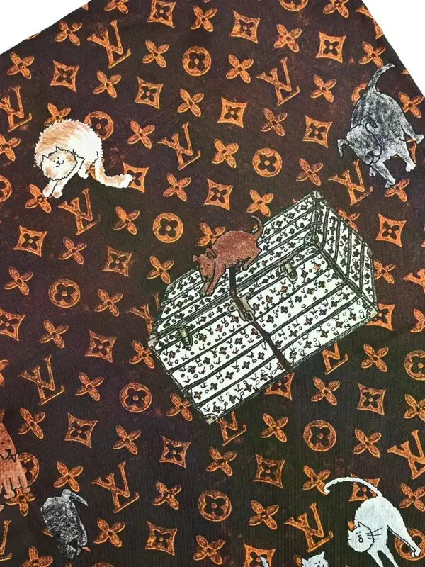 LOUIS VUITTON 2019 Monogram Cat Straight-leg Trousers