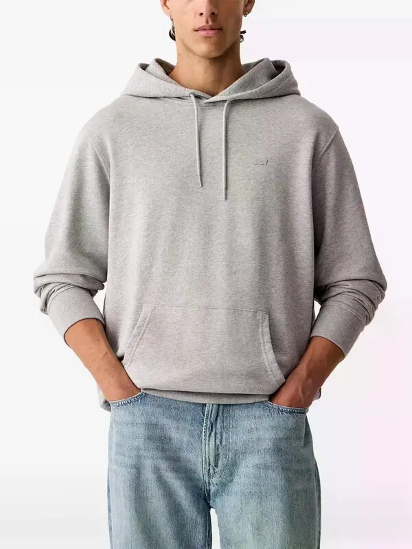 LEVI'S Original Housemark Logo-patch Cotton Hoodie - Grey
