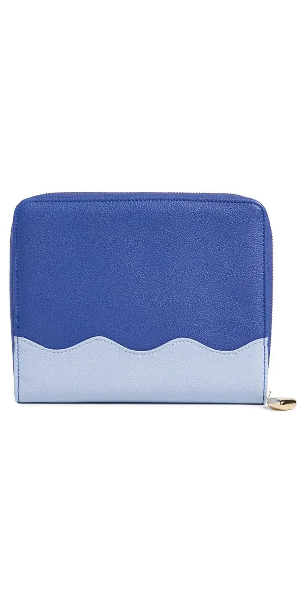 ARIEL GORDON Faux Leather Travel Jewelry Case - Cobalt/sky