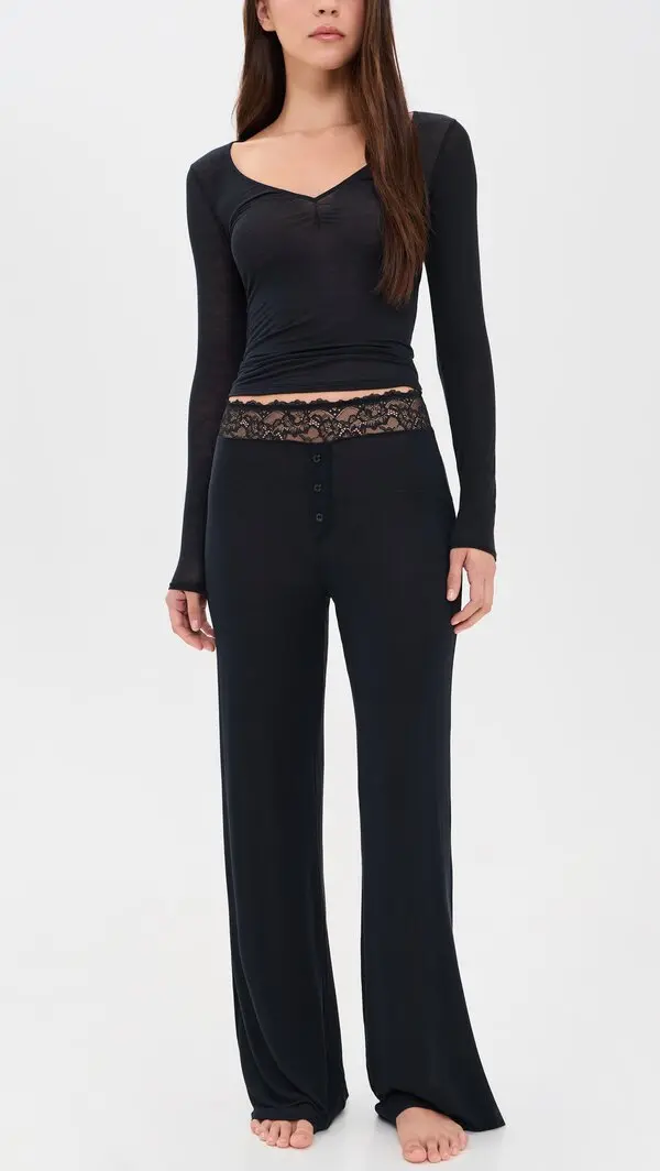 FLEUR DU MAL Cashmere Butter Pajama Pants