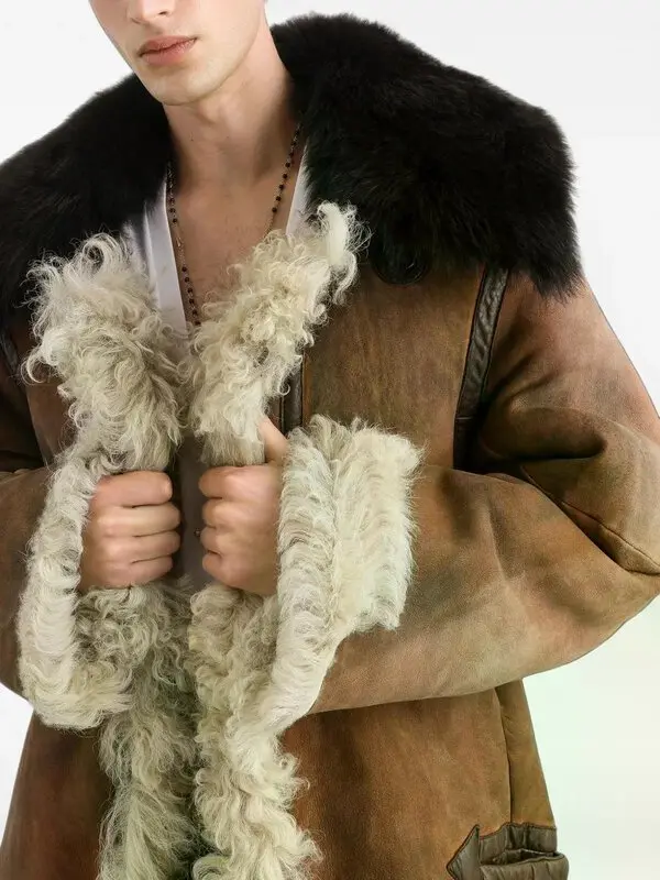 Dolce & Gabbana Shearling Coat - Brown