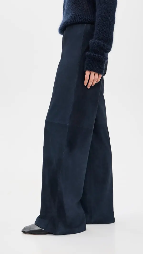 LA LIGNE Colby Goatskin Suede Pants